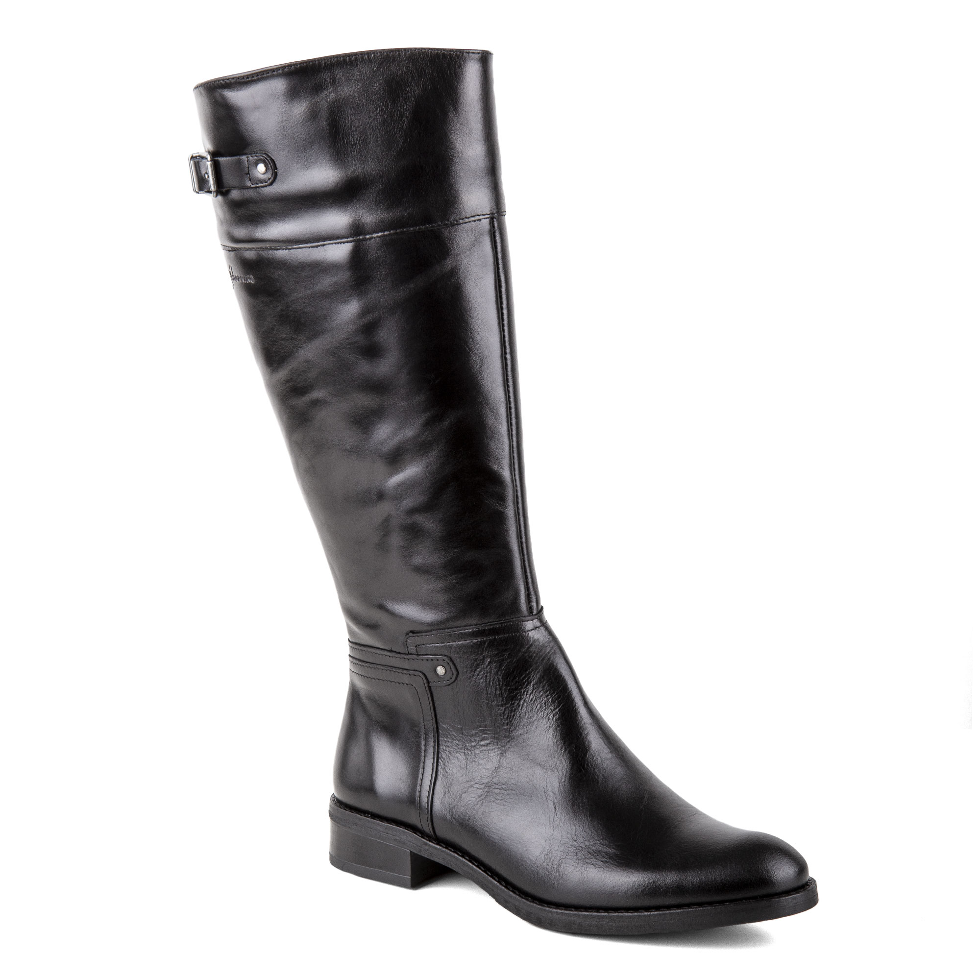 Bottes en cuir noir femme D7687-SI DORKING à prix dégriffé